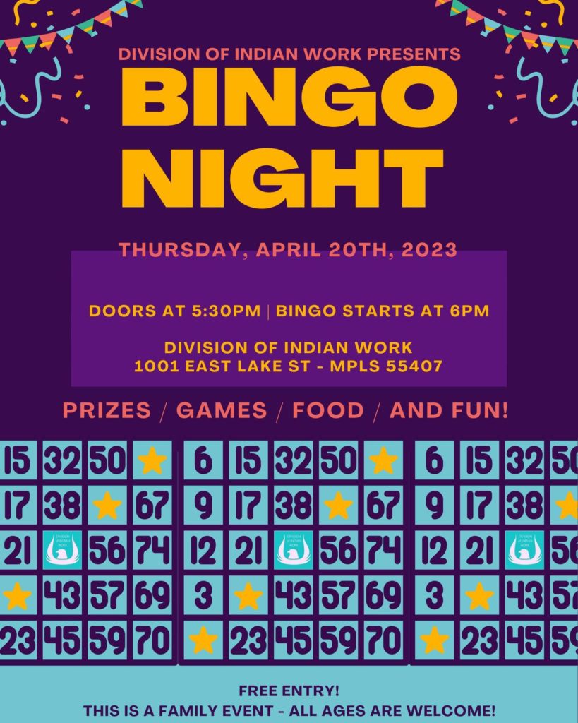 Division of Indian Work – Bingo Night – American Indian Family Center