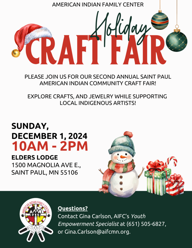 AIFC: 2024 Holiday Craft Fair – American Indian Family Center